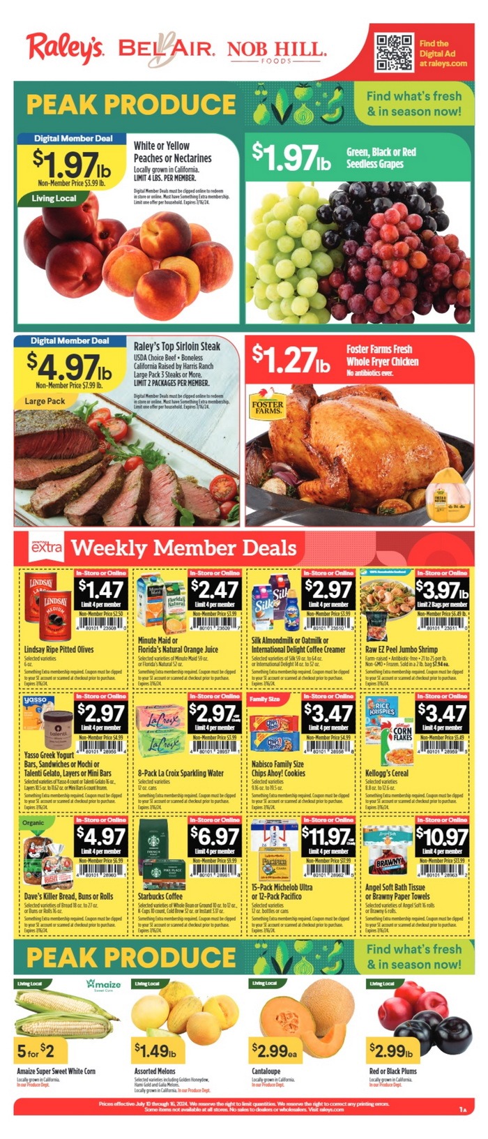 Raley's Weekly Ad July 10 – July 16, 2024
