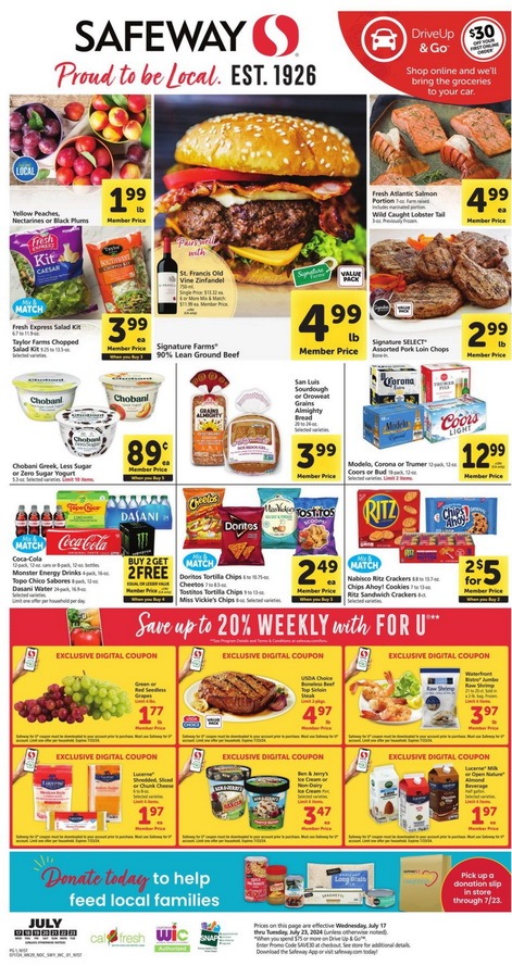 Safeway Weekly Ad July 17 – July 23, 2024