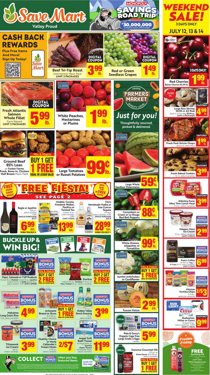 Save Mart Supermarkets Weekly Ad Jul 10 – Jul 16, 2024