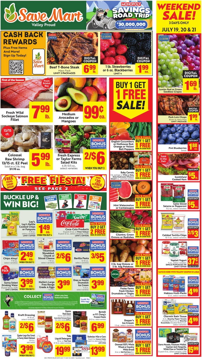 Save Mart Supermarkets Weekly Ad Jul 17 – Jul 23, 2024