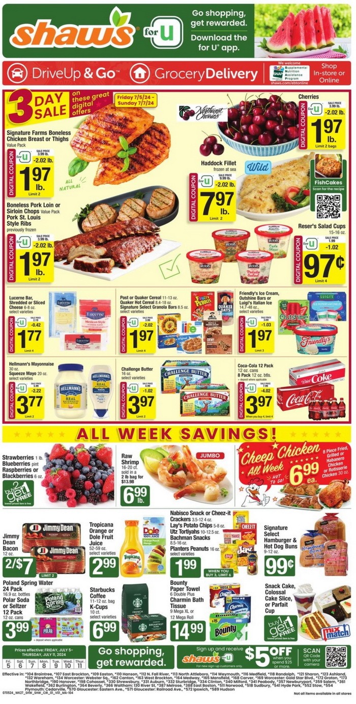 Shaw's Weekly Ad July 05 – July 11, 2024