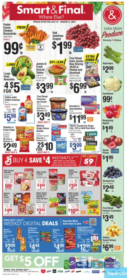 Smart & Final Weekly Ad Jul 31 – Aug 06, 2024