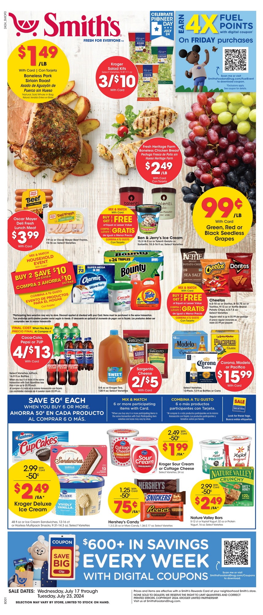Smith's Food and Drug Weekly Ad Jul 17 – Jul 23, 2024