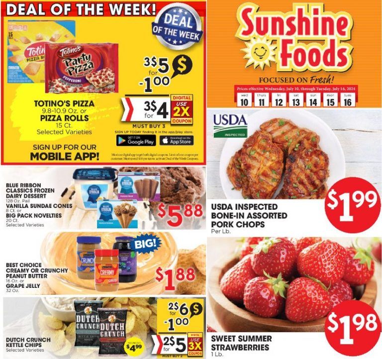 Sunshine Foods Weekly Ad Jul 10 – Jul 16, 2024