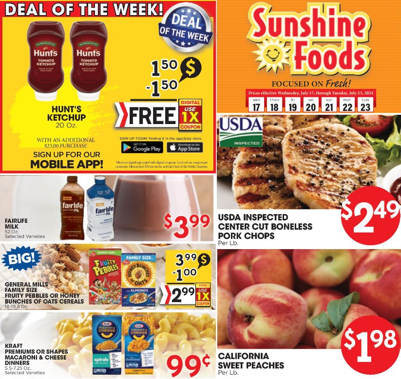 Sunshine Foods Weekly Ad Jul 17 – Jul 23, 2024