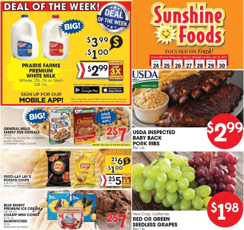 Sunshine Foods Weekly Ad Jul 24 – Jul 30, 2024
