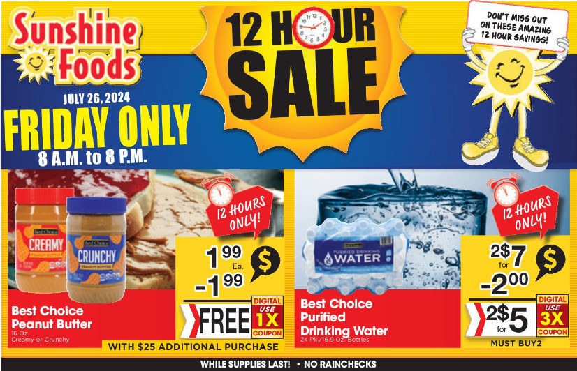 Sunshine Foods Weekly Ad Jul 24 – Jul 30, 2024
