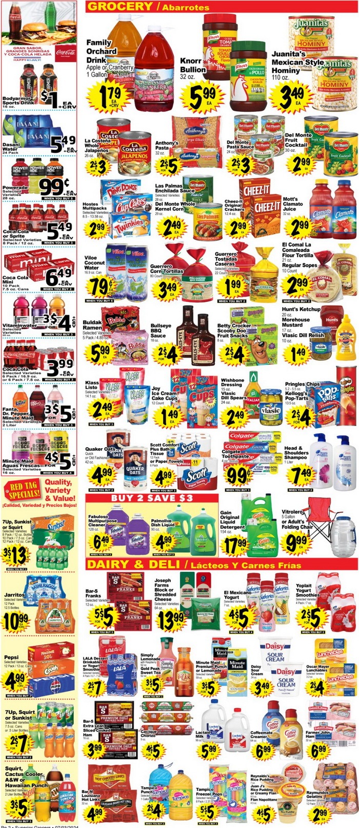 Superior Grocers Weekly Ad Jul 03 – Jul 09, 2024 (4th of July Promotion Included)