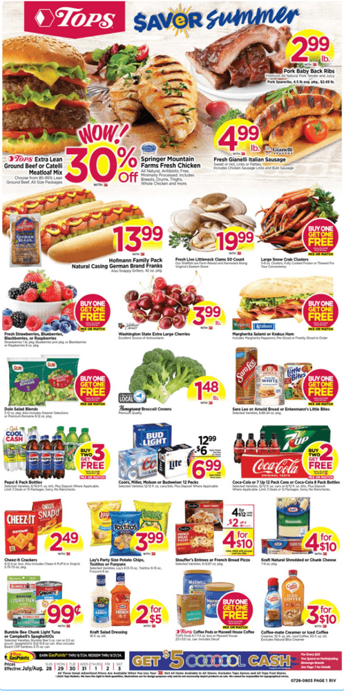 Tops Weekly Ad Jul 28 – Aug 03, 2024