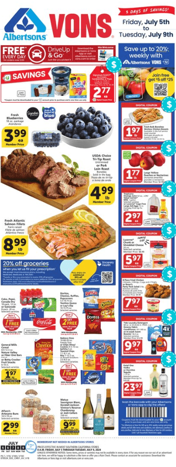 Vons Weekly Ad July 05 – July 09, 2024