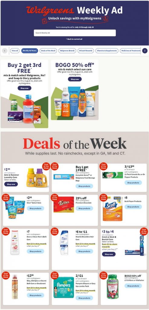 Walgreens Weekly Ad July 14 – July 20, 2024