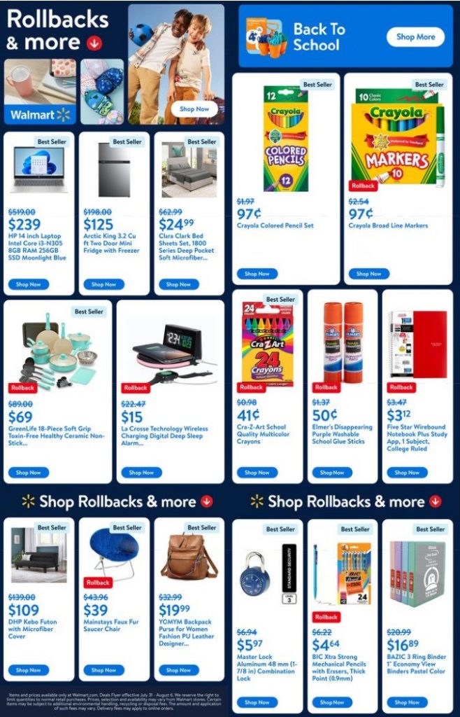 Walmart Weekly Ad Jul 31 – Aug 06, 2024 (Back to School Promotion Included)