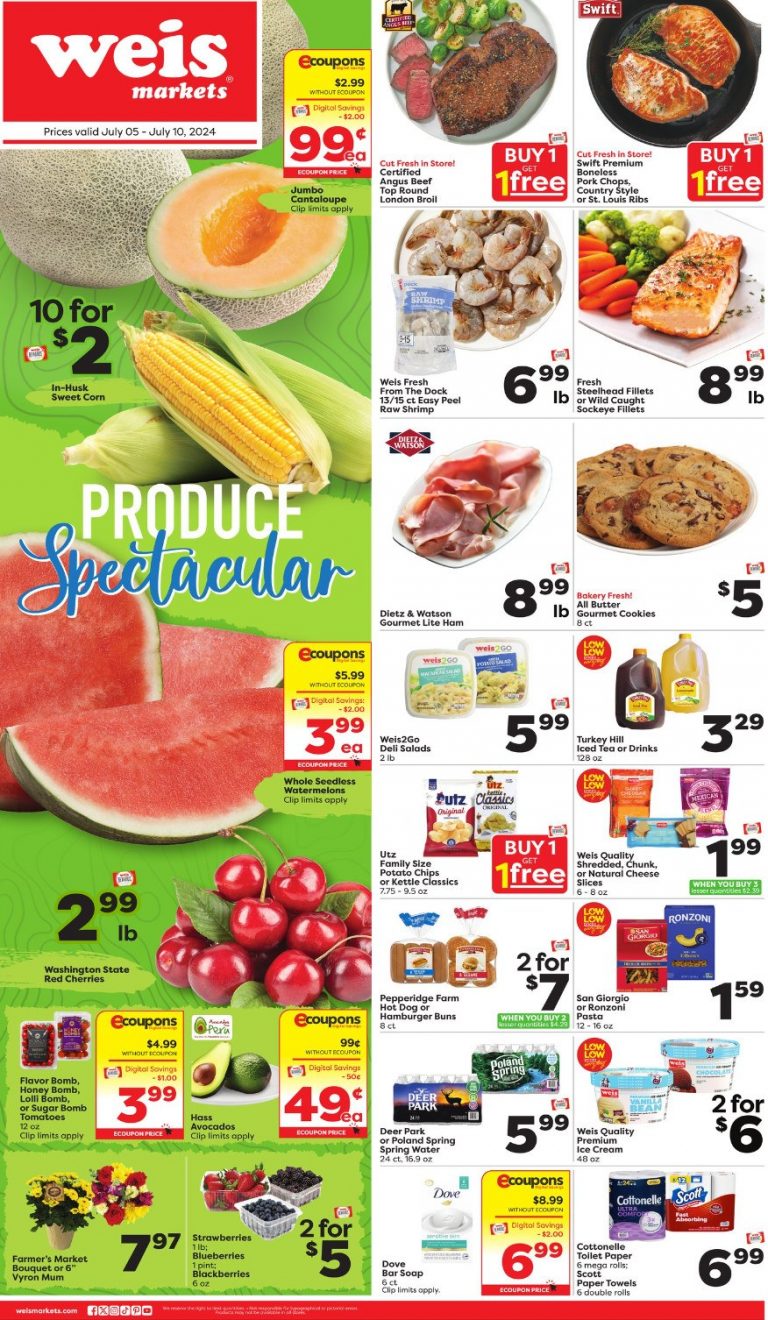 Weis Markets Weekly Ad Jul 05 – Jul 10, 2024