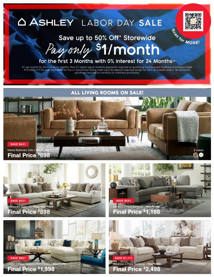 Ashley Furniture HomeStore Weekly Ad Aug 06 – Aug 12, 2024