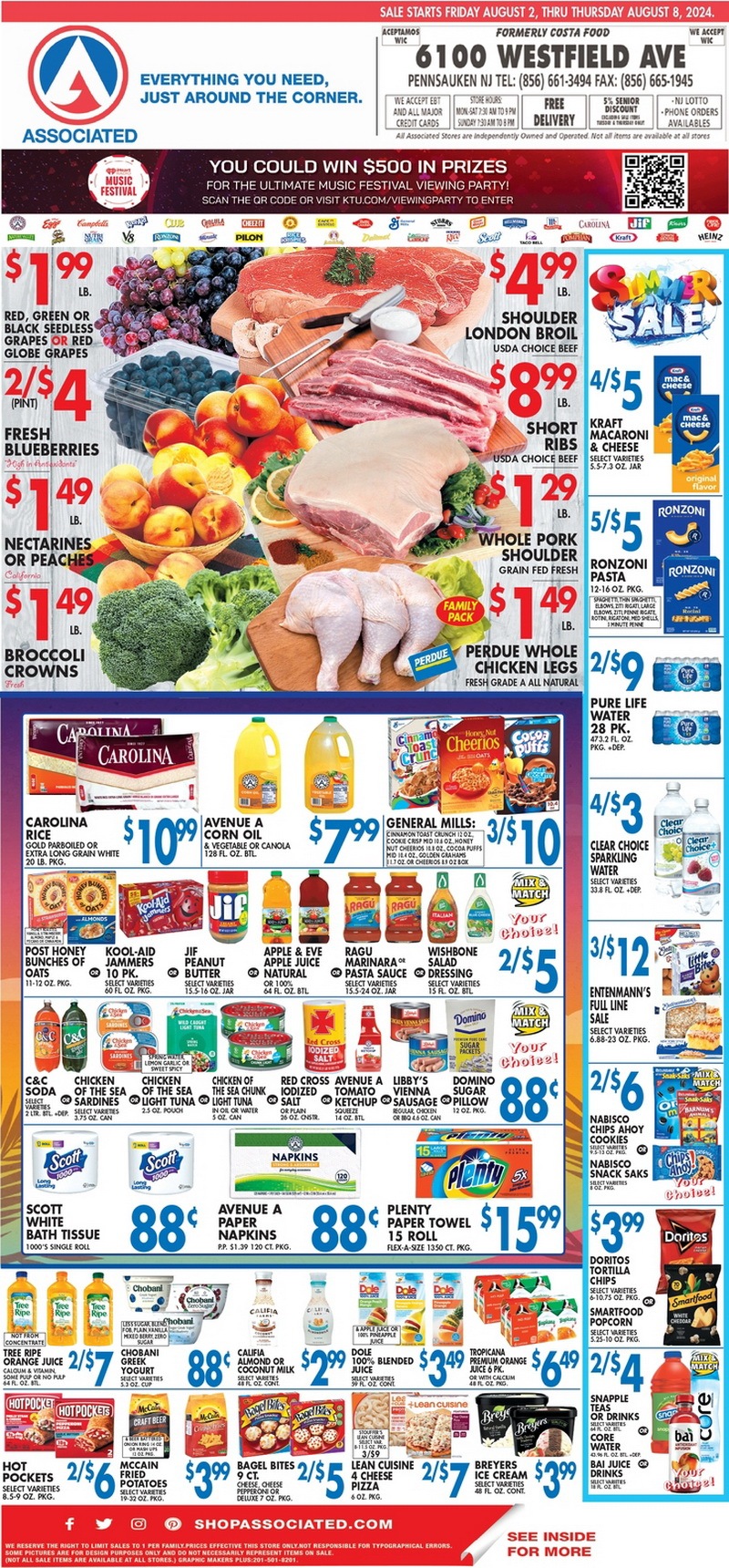 Associated Supermarkets Weekly Ad Aug 02 – Aug 08, 2024