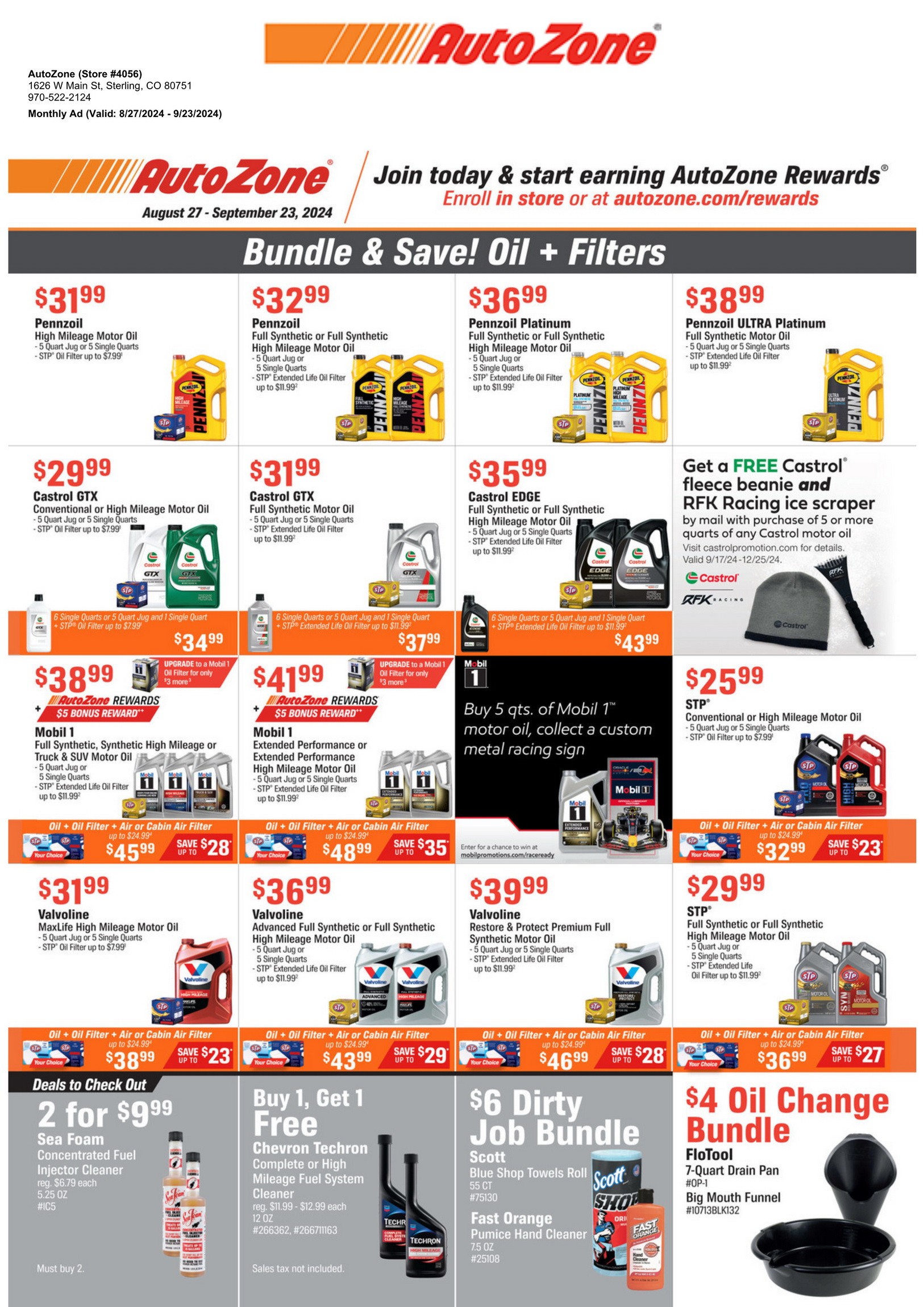 AutoZone Monthly Ad Aug 27 – Sep 23, 2024