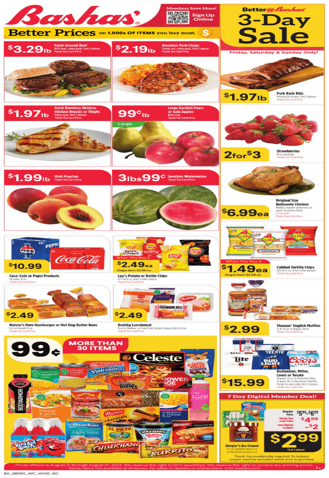 Bashas Weekly Ad Aug 21 – Aug 27, 2024