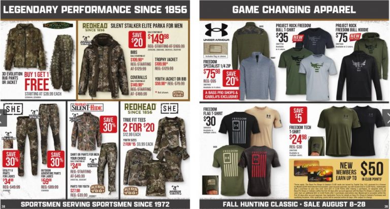 Bass Pro Shops Fall Hunting Classic Sale Aug 08 – Aug 28, 2024