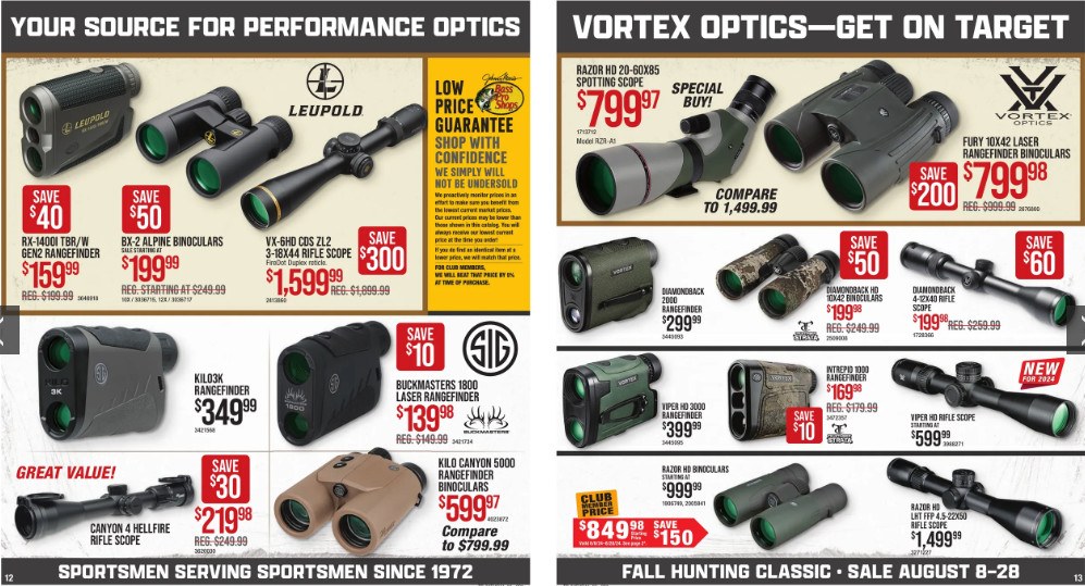 Bass Pro Shops Fall Hunting Classic Sale Aug 08 – Aug 28, 2024