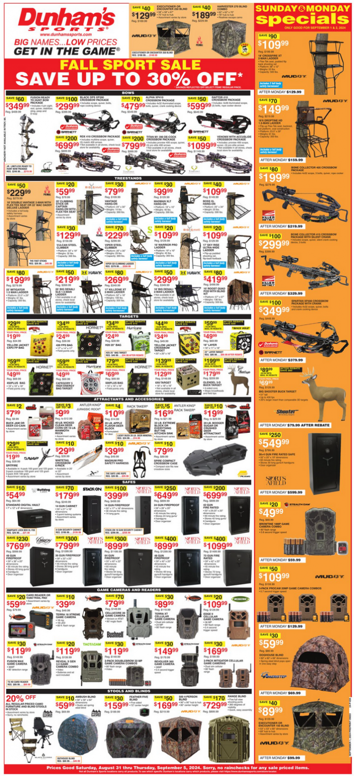 Dunham's Sports Weekly Ad Aug 31 – Sep 05, 2024