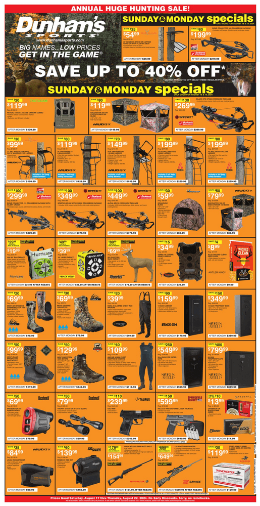 Dunham's Sports Weekly Ad Aug 17 – Aug 22, 2024