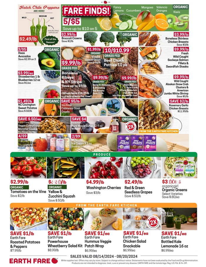 Earth Fare Weekly Ad Aug 14 – Aug 20, 2024