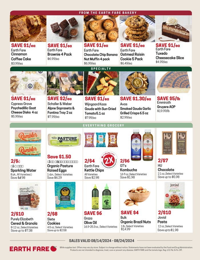 Earth Fare Weekly Ad Aug 14 – Aug 20, 2024