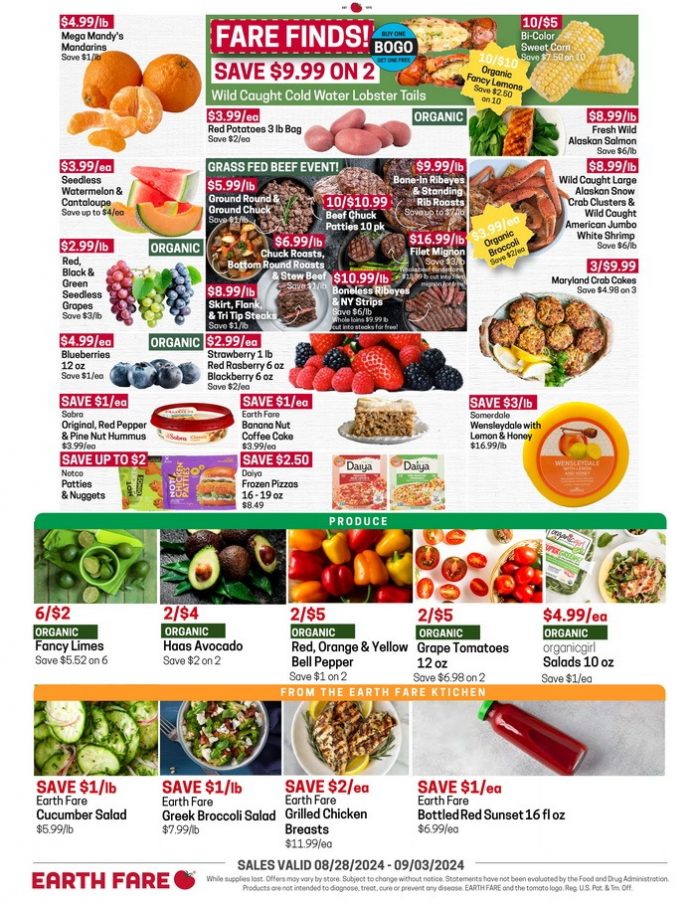 Earth Fare Weekly Ad Aug 28 – Sep 03, 2024
