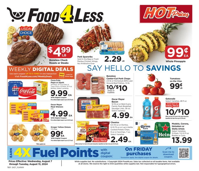 Food 4 Less Weekly Ad Aug 07 – Aug 13, 2024