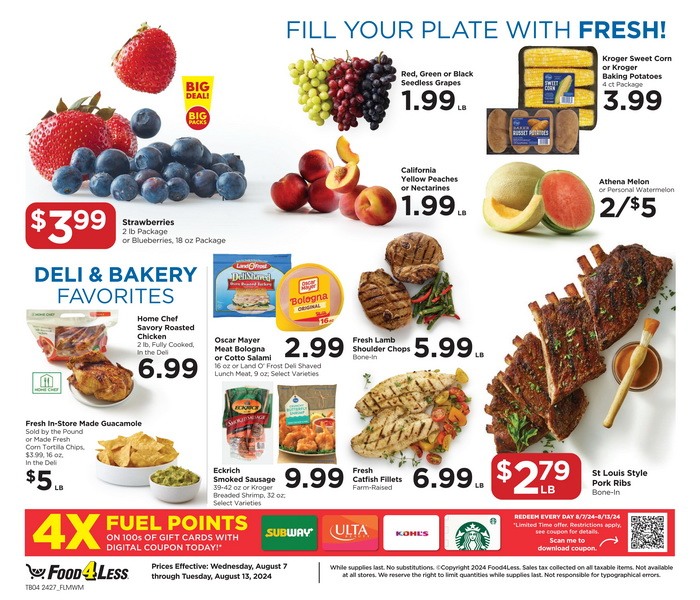 Food 4 Less Weekly Ad Aug 07 – Aug 13, 2024