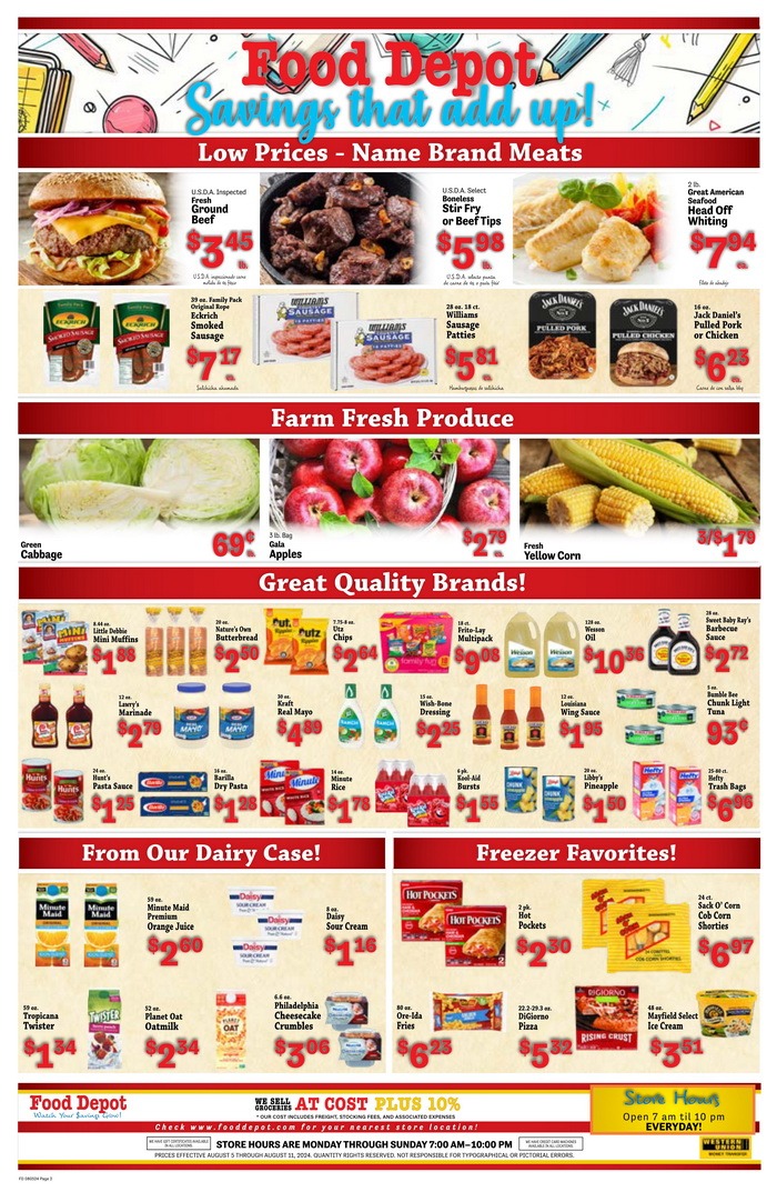 Food Depot Weekly Ad Aug 05 – Aug 11, 2024