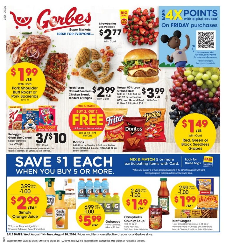 Gerbes Weekly Ad Aug 14 – Aug 20, 2024