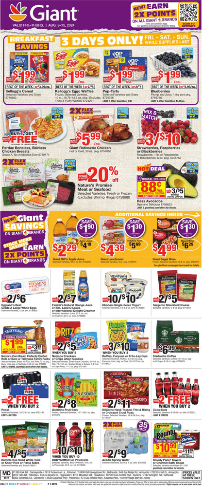 Giant Food Weekly Ad Aug 09 – Aug 15, 2024