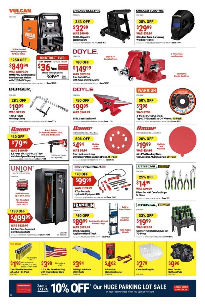 Harbor Freight Parking Lot Sale Aug 12 – Aug 18, 2024
