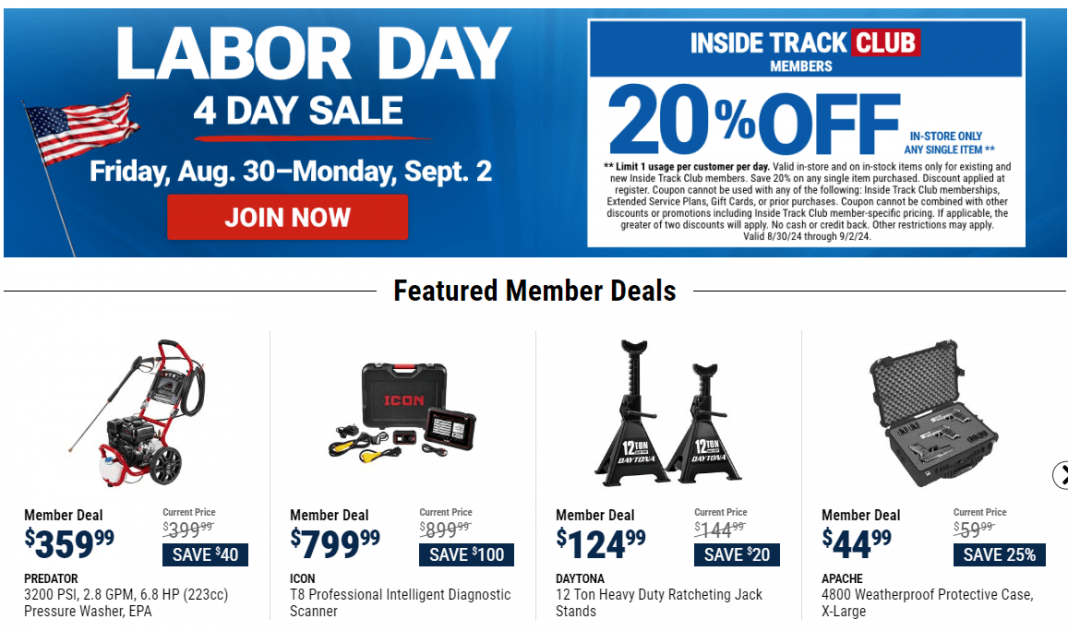 Harbor Freight Labor Day Ad Aug 30 – Sep 02, 2024