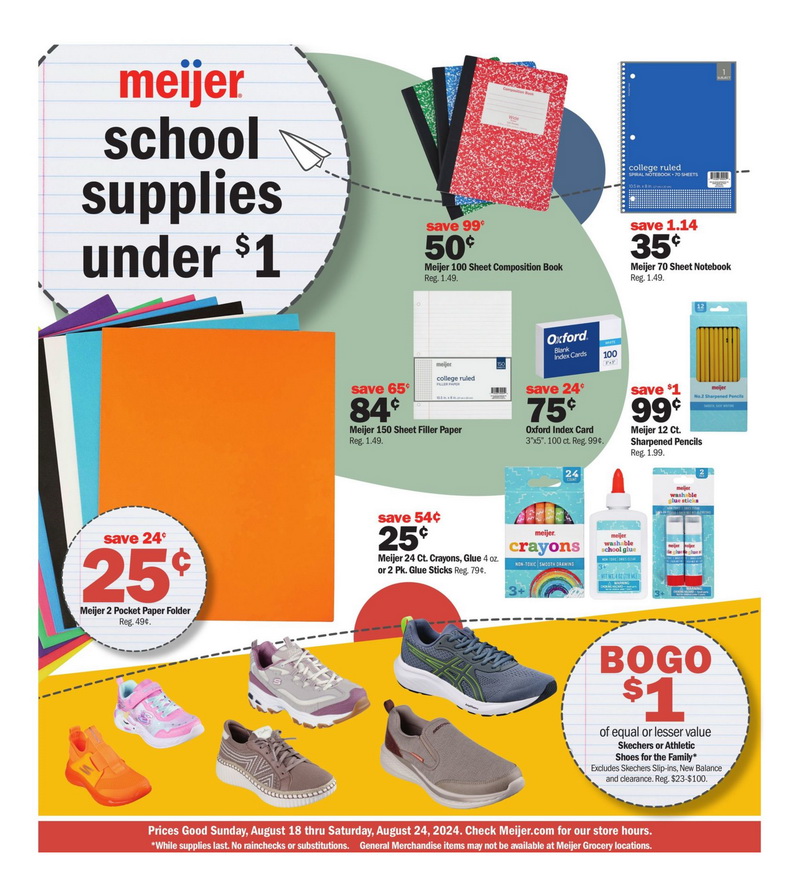 Meijer Back to School Ad Aug 18 – Aug 24, 2024