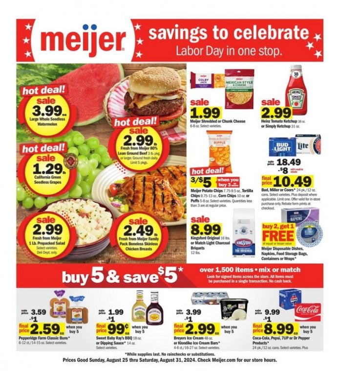 Meijer Weekly Ad Aug 25 – Aug 31, 2024 (Labor Day Promotion Included)