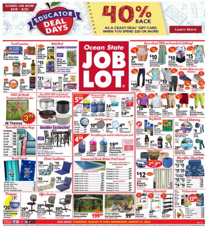Ocean State Job Lot Weekly Ad Aug 15 – Aug 21, 2024 (Back to School ...