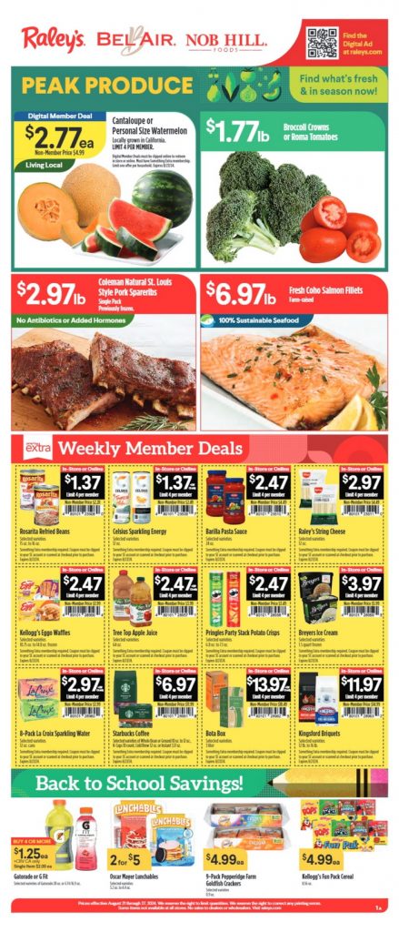 Raley's Supermarkets Weekly Ad Aug 21 – Aug 27, 2024