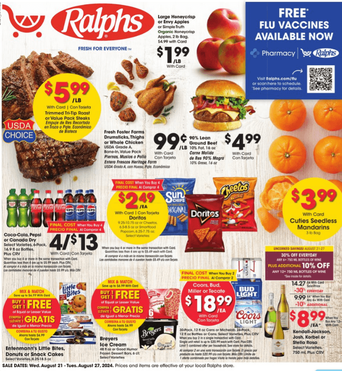 Ralphs Weekly Ad Aug 21 – Aug 27, 2024