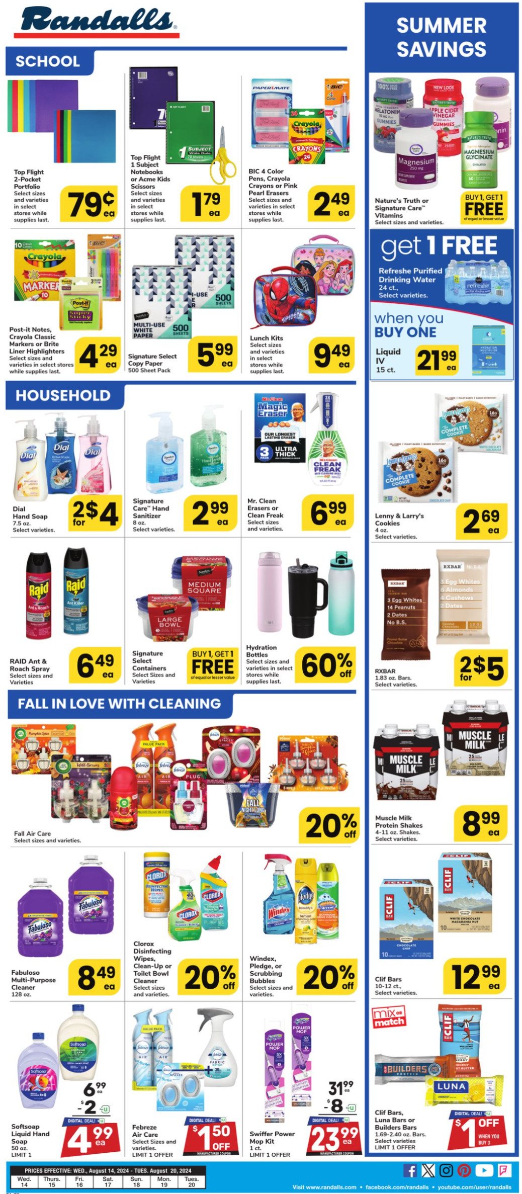 Randalls Weekly Ad Aug 14 – Aug 20, 2024 (Back to School Promotion ...