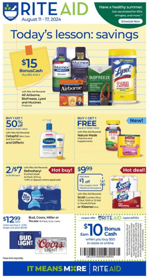 Rite Aid Weekly Ad Aug 11 – Aug 17, 2024