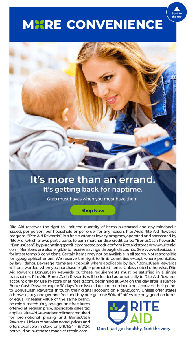 Rite Aid Weekly Ad Sep 01 – Sep 07, 2024