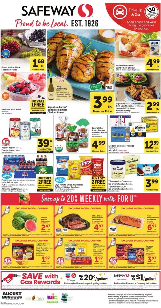 Safeway Weekly Ad Aug 07 – Aug 13, 2024