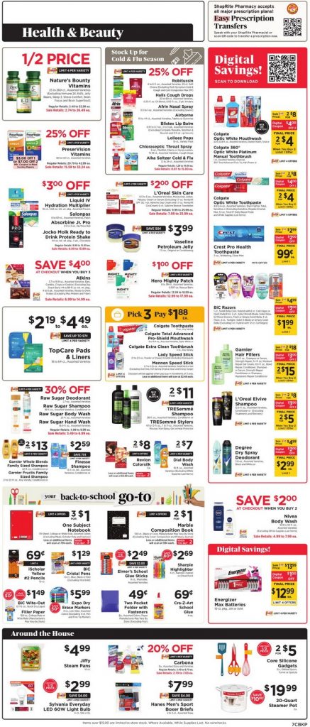 ShopRite Weekly Ad Aug 16 – Aug 22, 2024 (Back to School Promotion ...