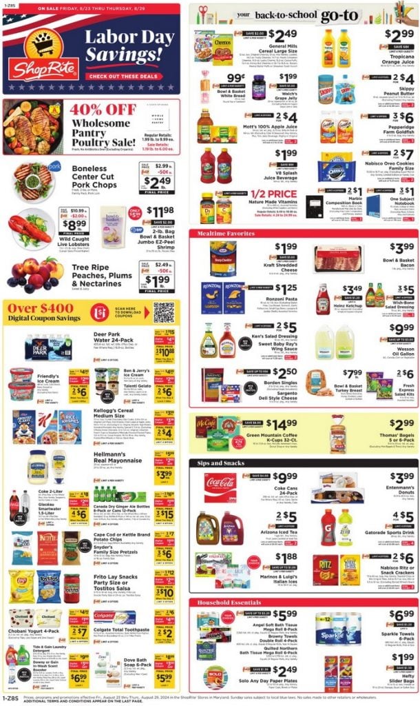 ShopRite Weekly Ad Aug 23 – Aug 29, 2024 (Back to School & Labor Day ...