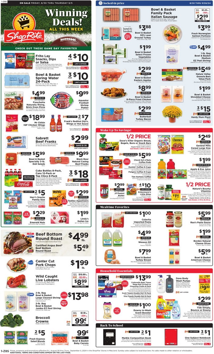 ShopRite Weekly Ad Aug 30 – Sep 05, 2024 (Back to School & Labor Day ...