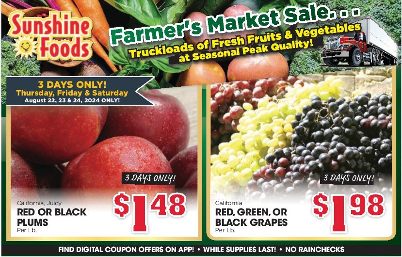 Sunshine Foods Weekly Ad Aug 21 – Aug 27, 2024