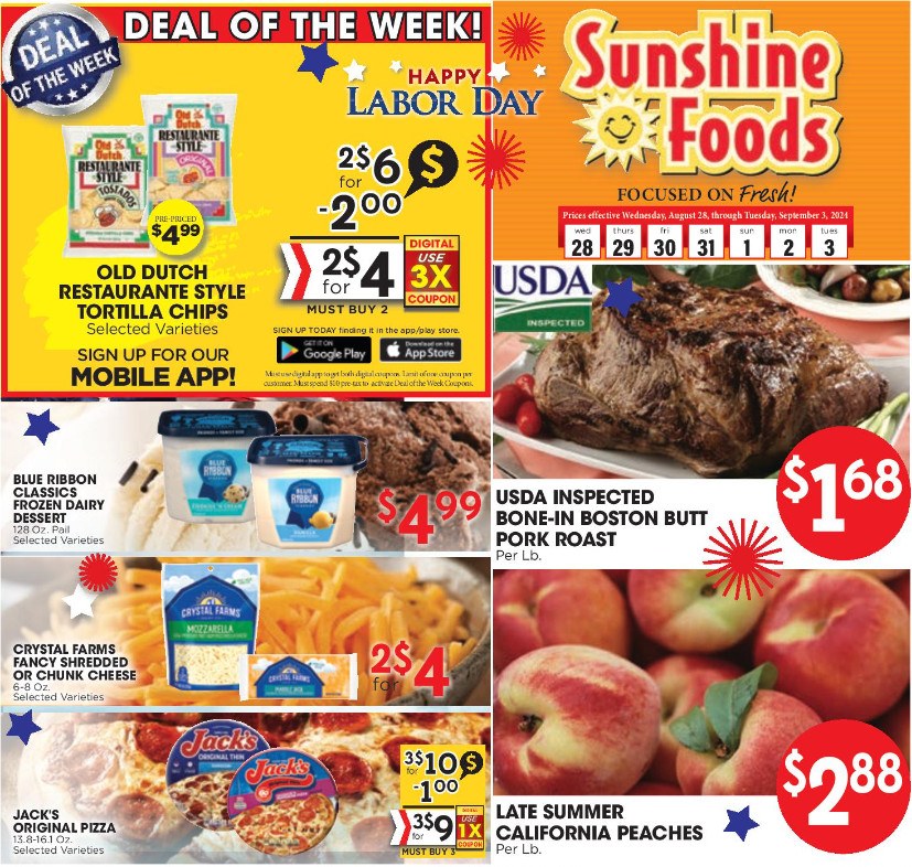 Sunshine Foods Weekly Ad Aug 28 – Sep 03, 2024 (Labor Day Promotion Included)