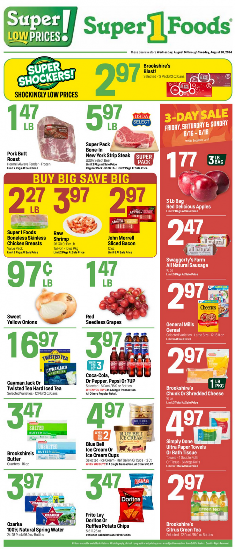 Super 1 Foods Weekly Ad Aug 14 – Aug 20, 2024